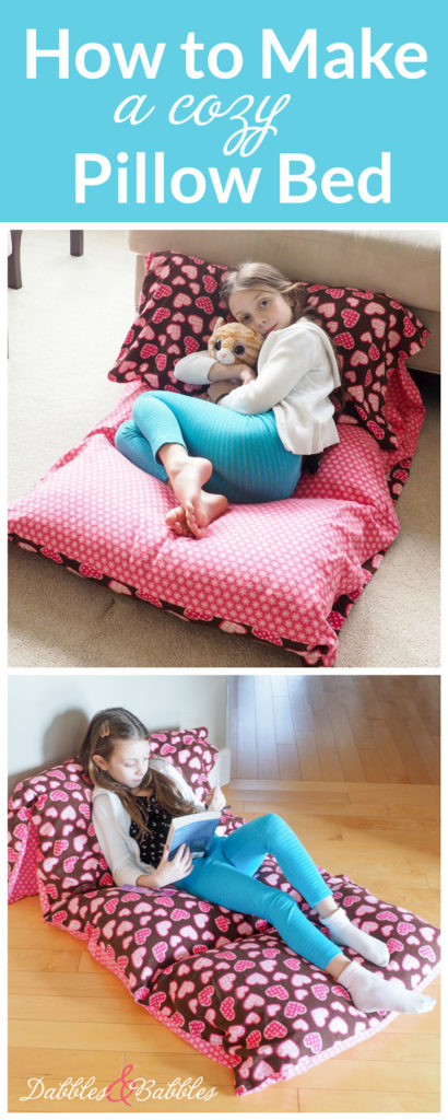 How to Make a Cozy Pillow Bed - Dabbles & Babbles